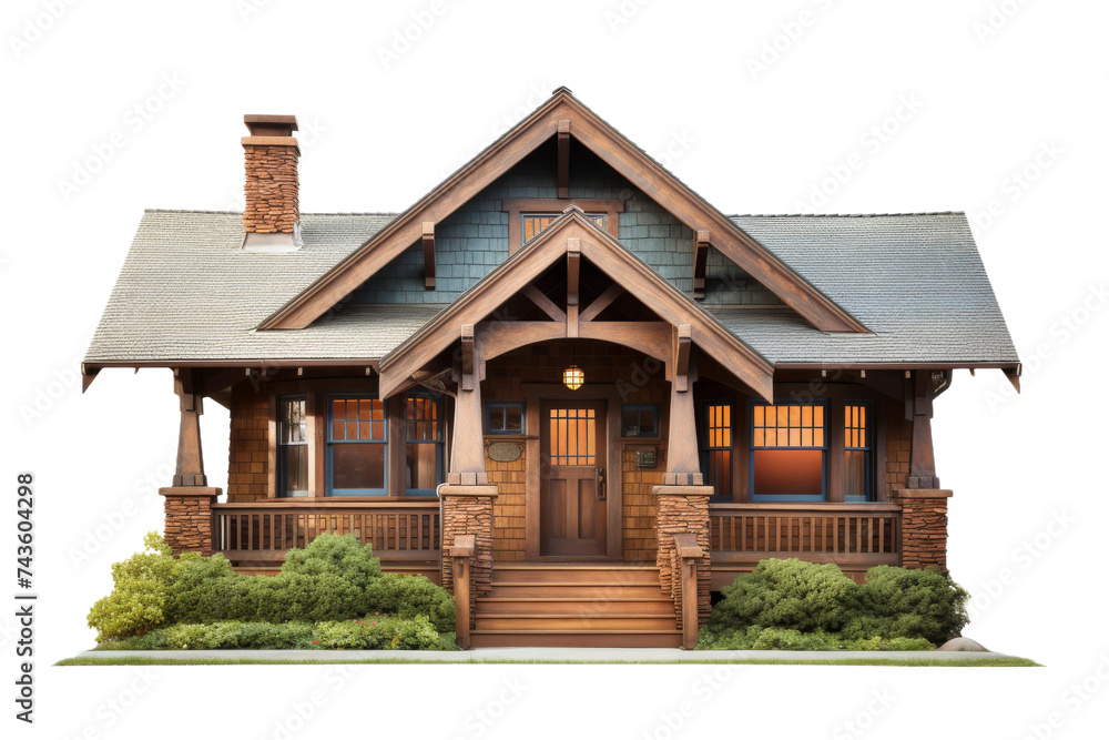 Exposed Rafter Tails Bungalow Isolated on Transparent Background Stock ...