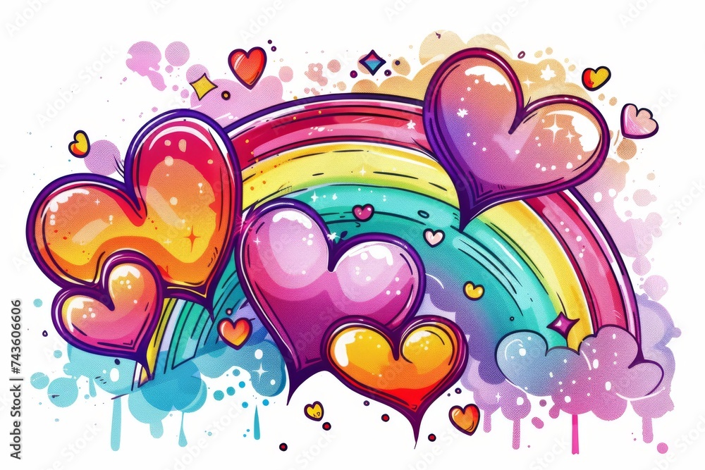 LGBTQ Pride gid. Rainbow ultramarine blue colorful horizontal diversity ...