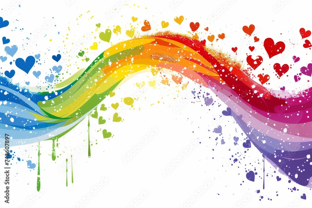 LGBTQ Pride fusion. Rainbow homogeneous colorful innovation diversity ...