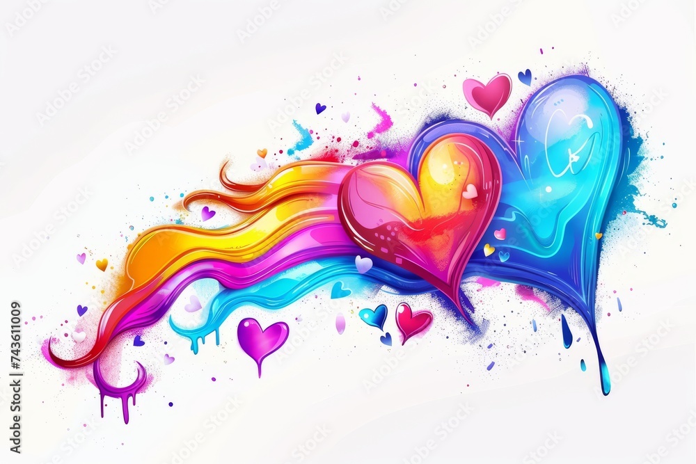 LGBTQ Pride event. Rainbow joint success colorful lgbtqiaa diversity ...