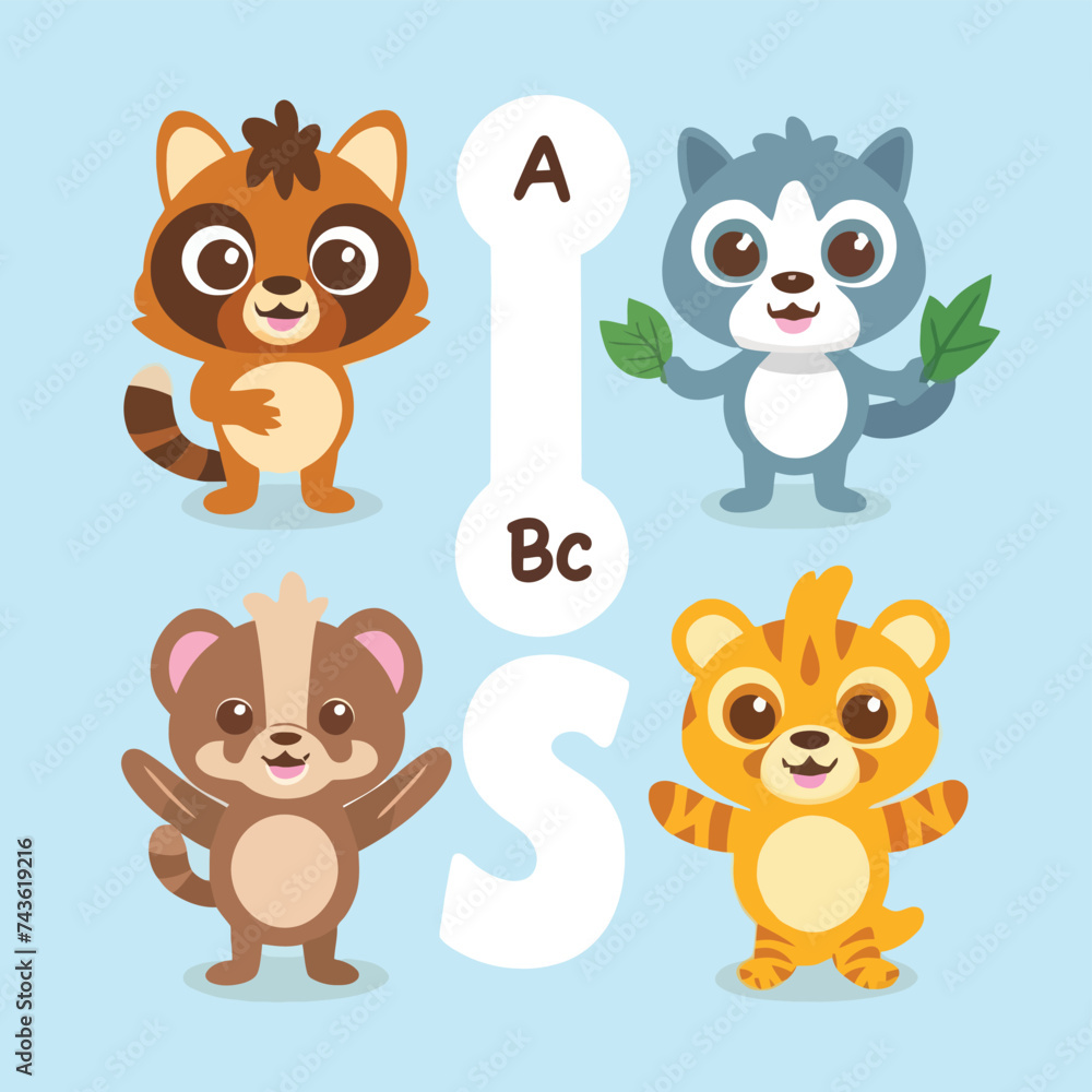 2d vector illustration for learning cartoon character design for ...