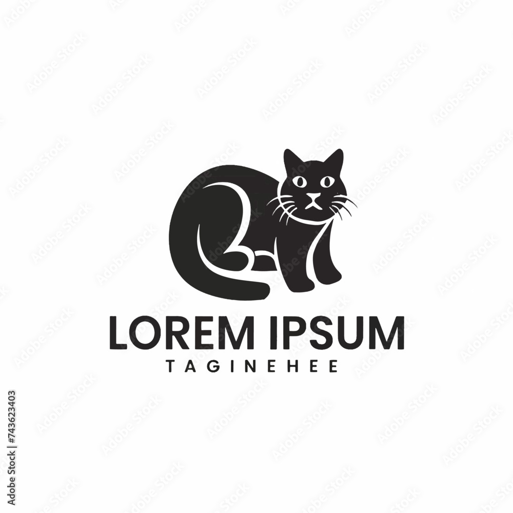 Meet our graceful cat logo, a symbol of independence and curiosity ...