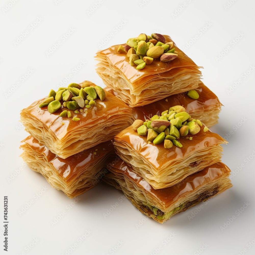Middle eastern, Turkish sweet pastry baklava. Oriental Sweetness. on ...