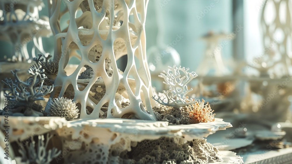 Architectural model inspired by natural structures, showcasing how ...