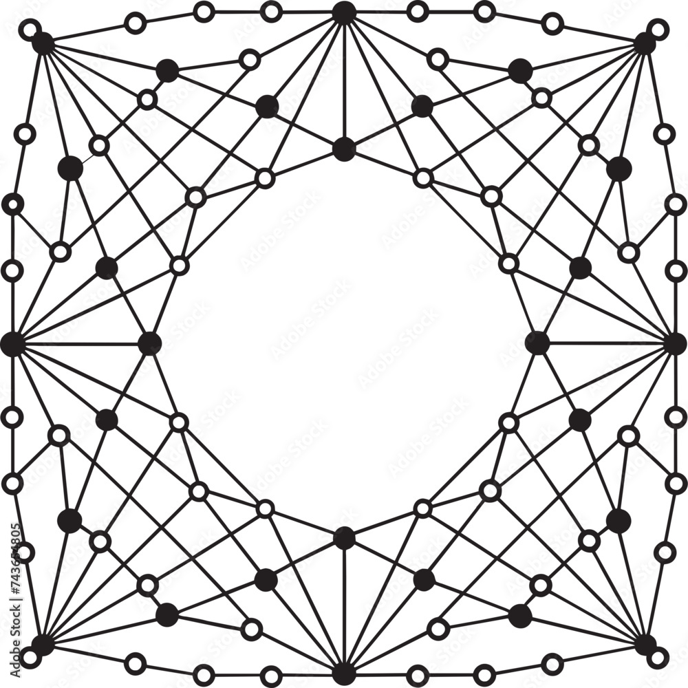 Network connection corner border frame, network connection data corner ...