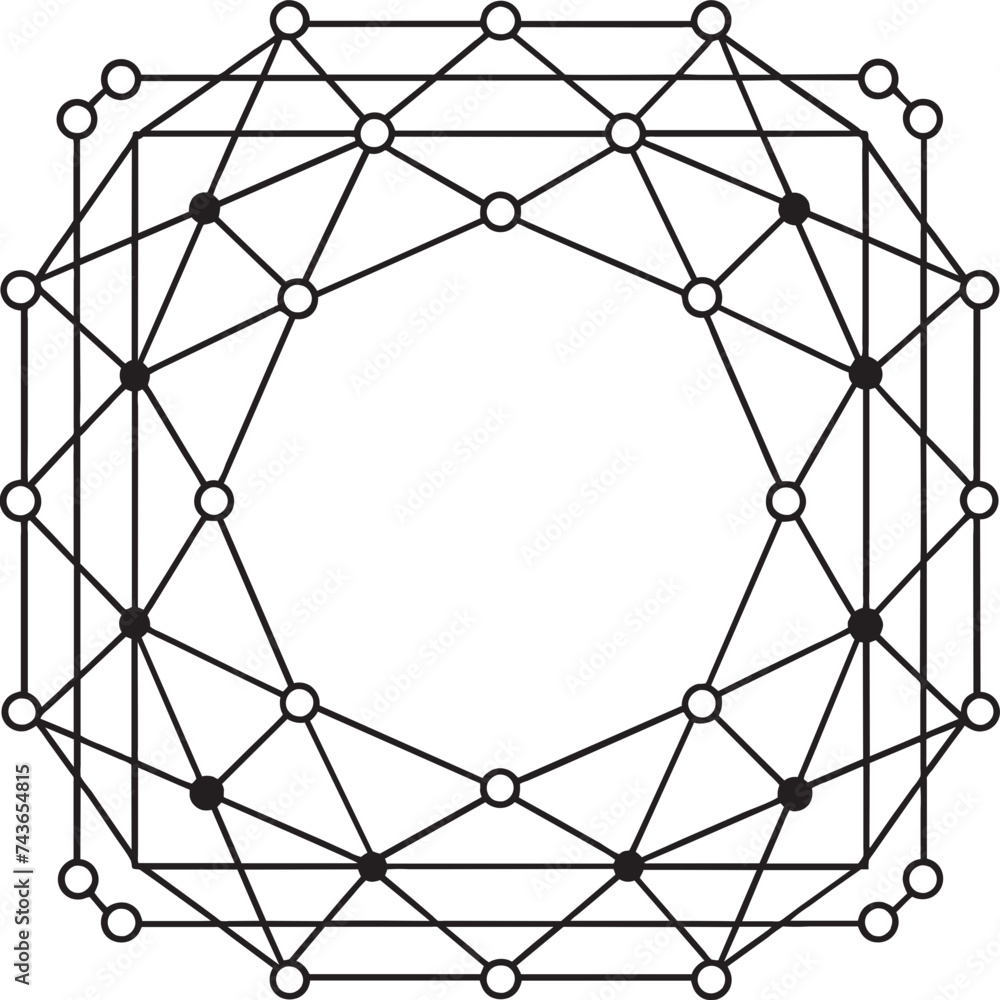 Network connection corner border frame, network connection data corner ...