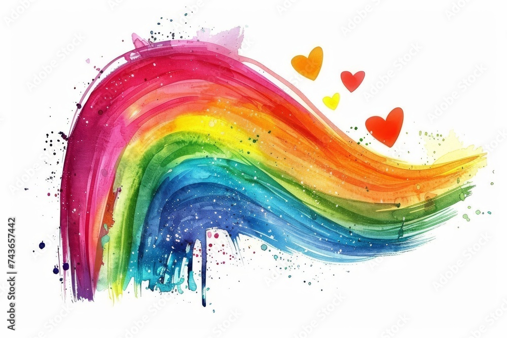 LGBTQ Pride contentment. Rainbow peach colorful trigender diversity ...