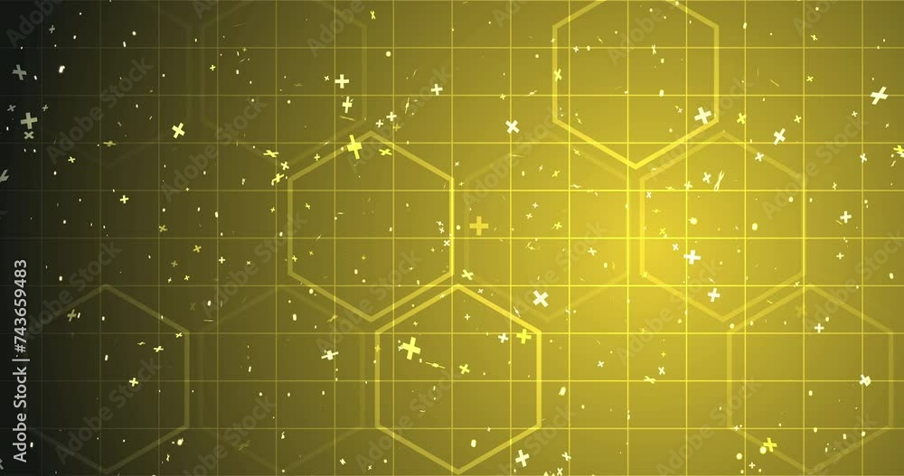 4K Medical healthcare science and technology background with plus sign ...