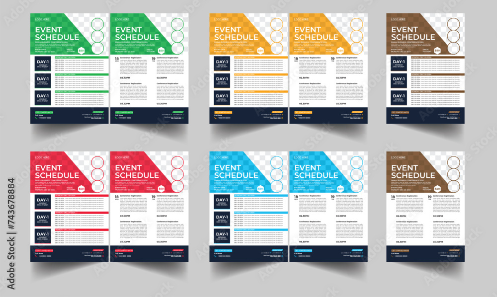 Event Business Conference layout template. Product Catalogue & modern ...