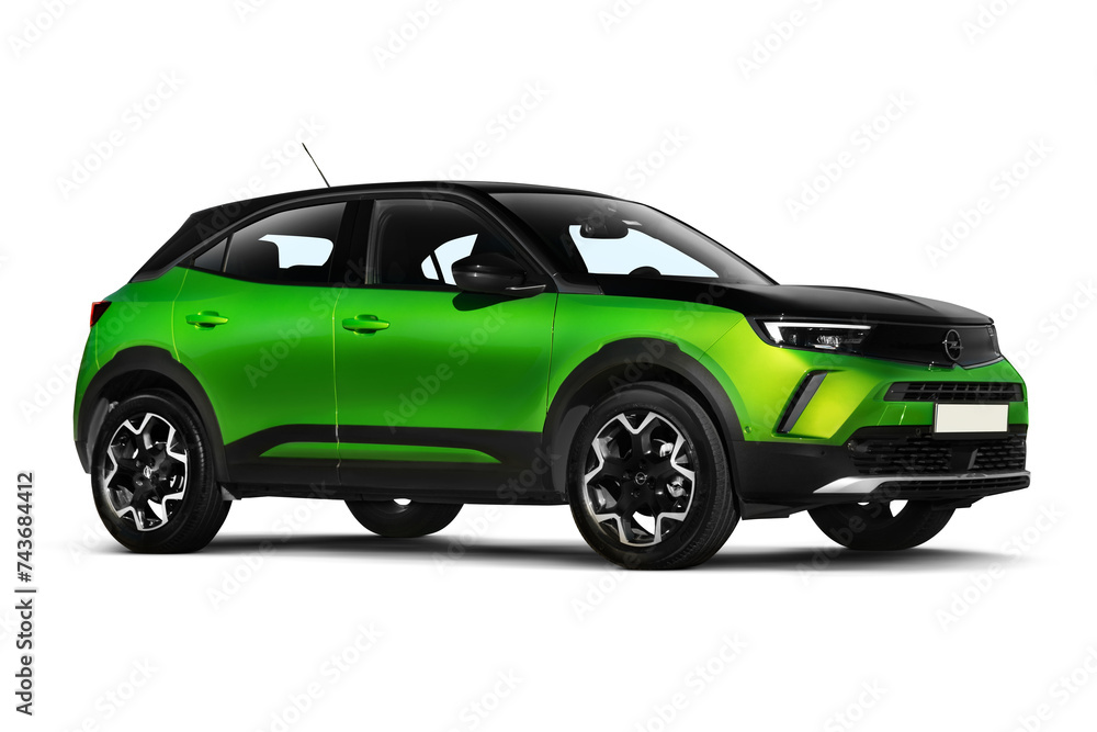 Izmir, Turkey - December 23, 2023: Studio shot of a green 2022 Opel ...