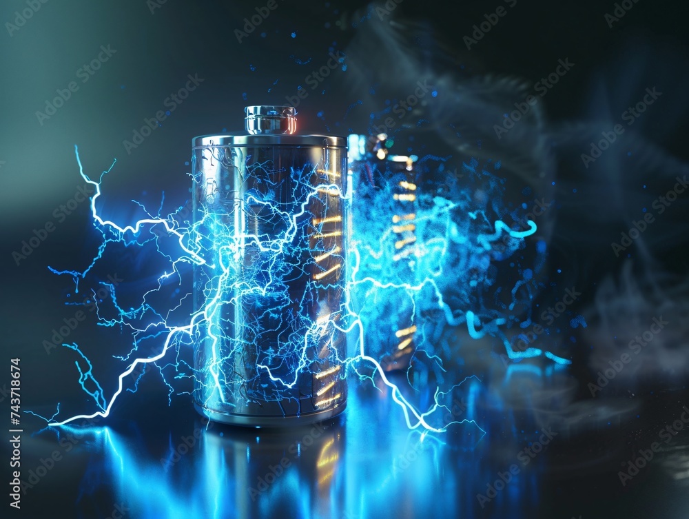 Electricity and battery technology illustrating the dynamic duo ...