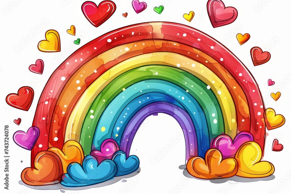 LGBTQ Pride abundance. Rainbow team integration colorful dancers ...