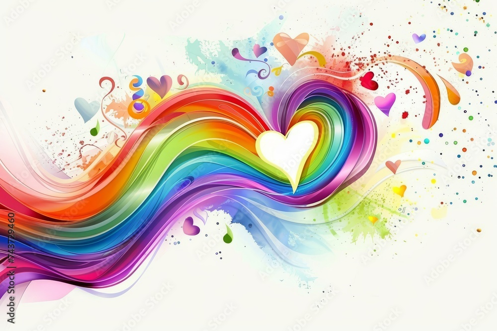 LGBTQ Pride lesbian marriage. Rainbow gender liberation colorful revels ...