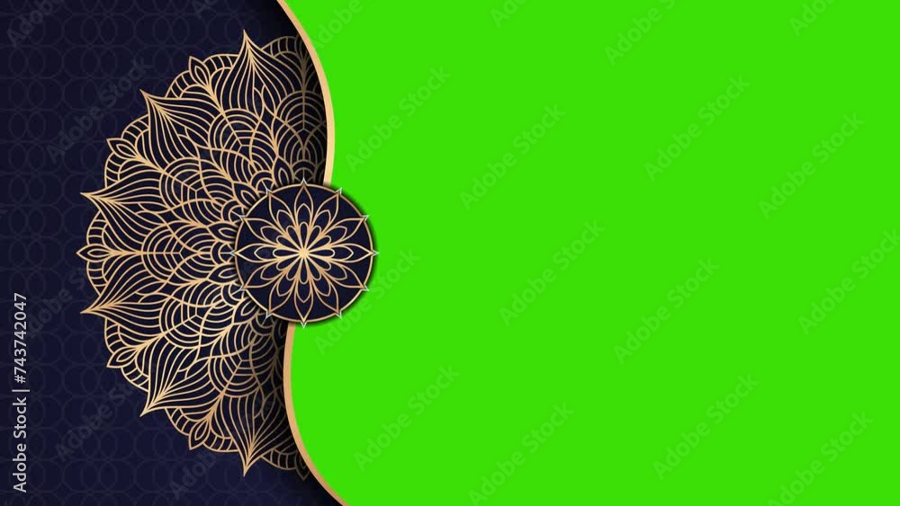 Ramadan,Eid, Arabic Islamic east style Mandala Animation Green Screen ...