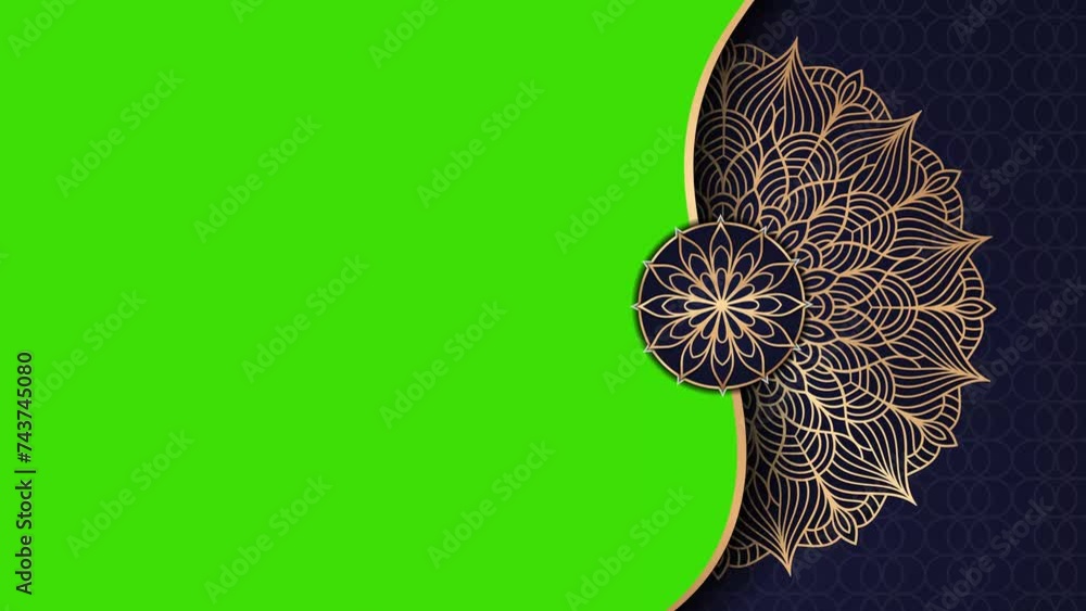 Ramadan,Eid, Arabic Islamic east style Mandala Animation Green Screen ...