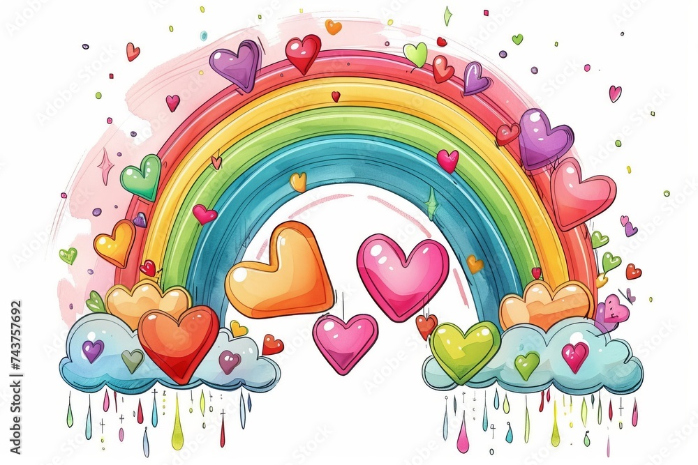 LGBTQ Pride interplay. Rainbow care colorful singular diversity Flag ...