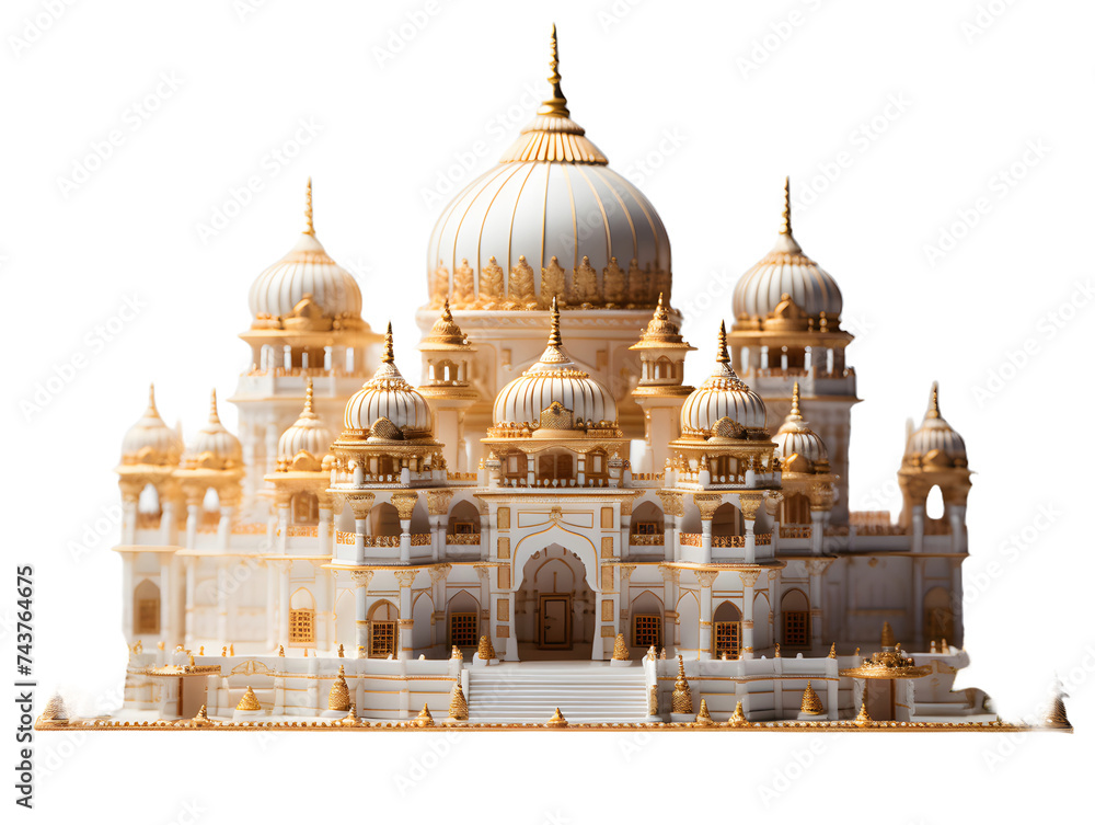 Miniature Indian Hindu Temple Isolated on Transparent Background ...