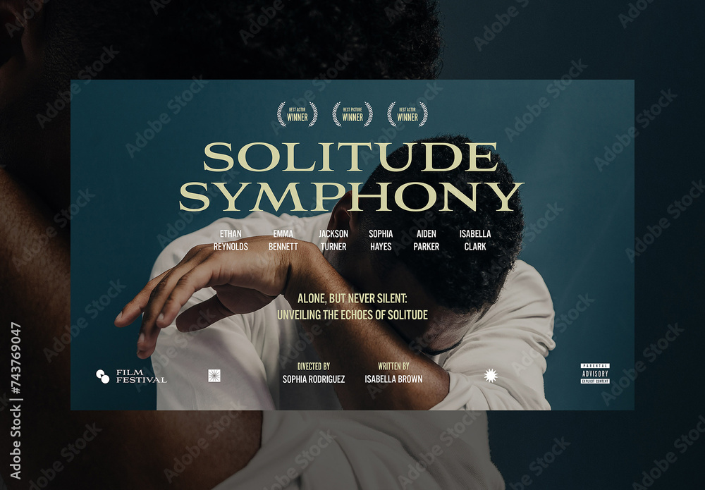 Drama Credits Movie Titles Template Mockup Stock Template | Adobe Stock