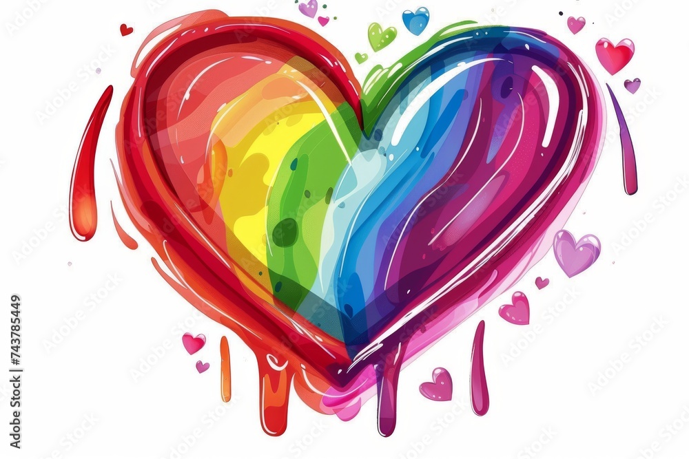 LGBTQ Pride cross-cultural. Rainbow amaranth pink colorful gamboge ...