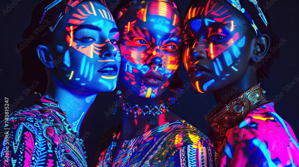 Aesthetic Techno Tribe: Models adorned in tribal inspired fashion ...