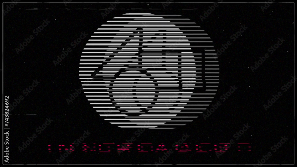Retro Interlaced Logo And Text Reveal Stock Template | Adobe Stock