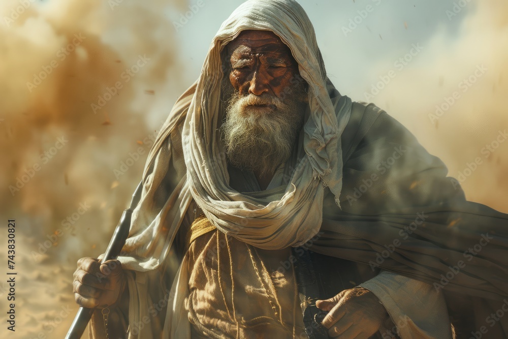 Moses leads jews through desert, biblical journey to promised land in ...