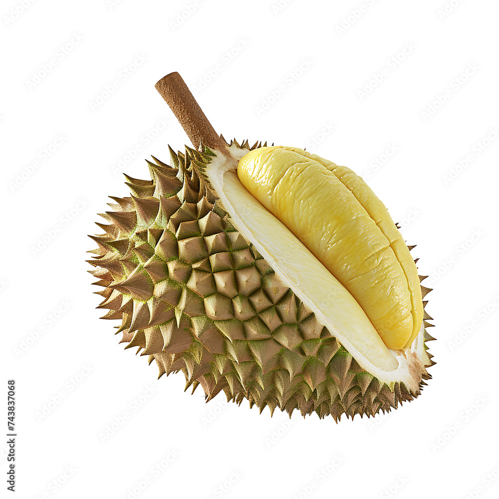 durian isolated, transparent background white background no background ...