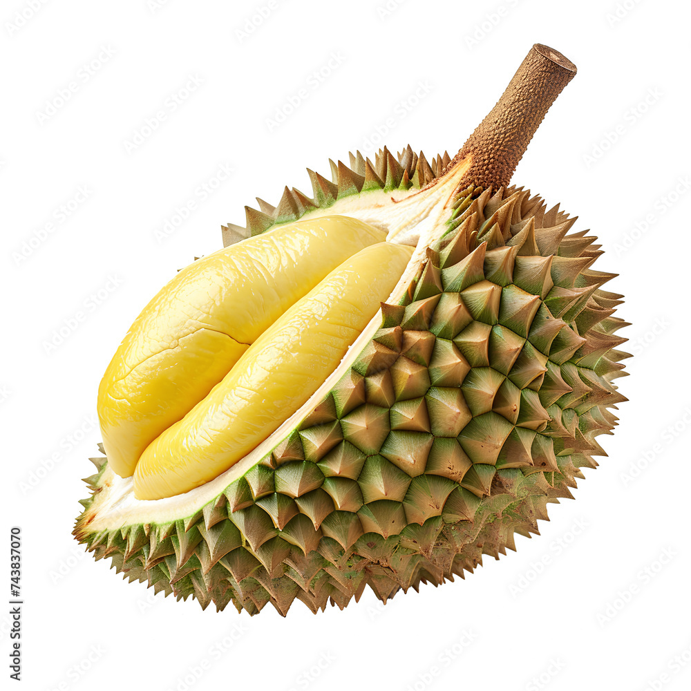 durian isolated, transparent background white background no background ...