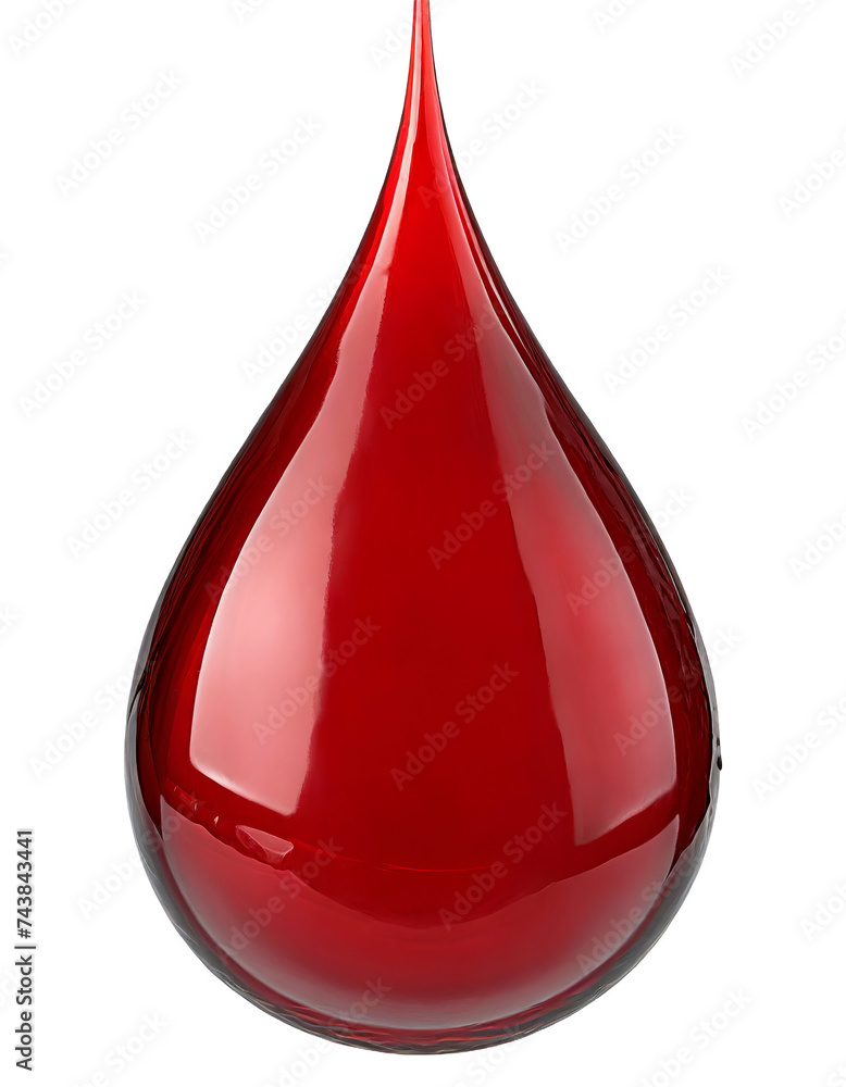 red oil droplet, clear and transparent liquid drop, juice bubble, and ...