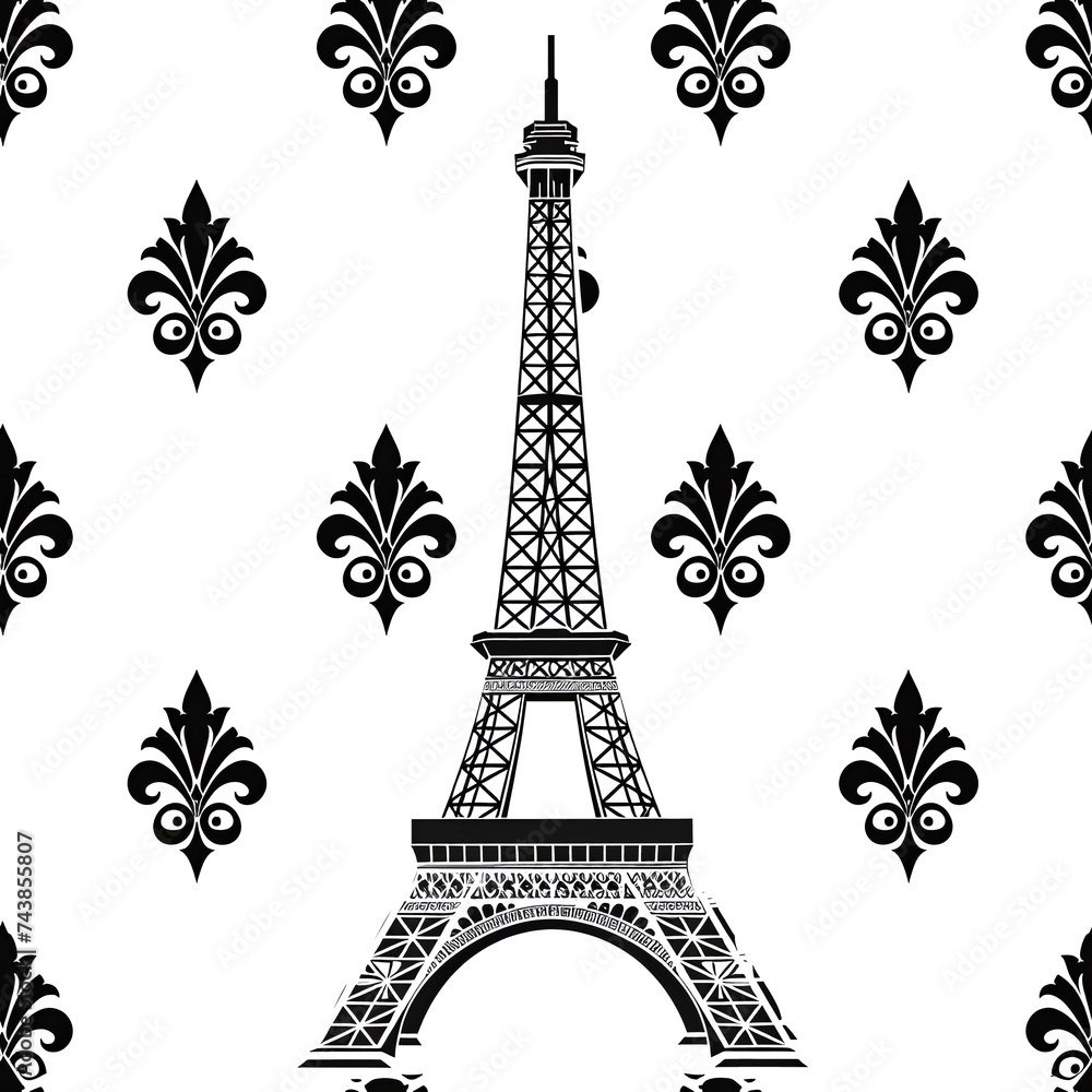 isolated. wallpaper. The pattern seamless. Graphic drawing of the ...