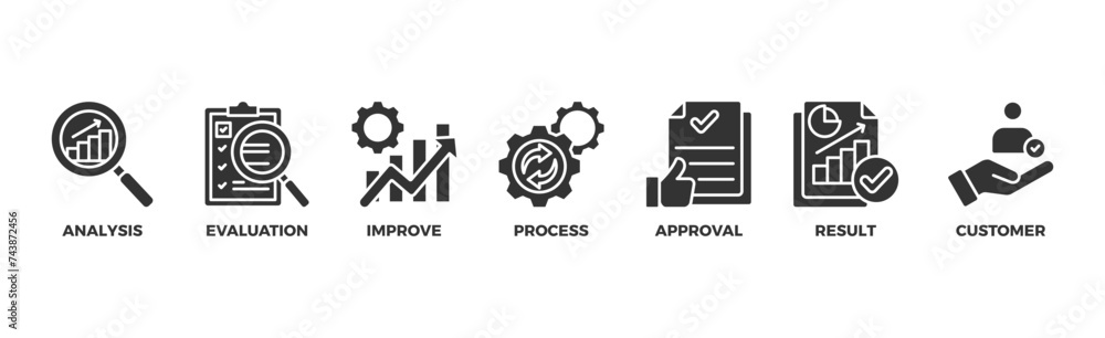 Quality control banner web icon vector illustration concept for product ...