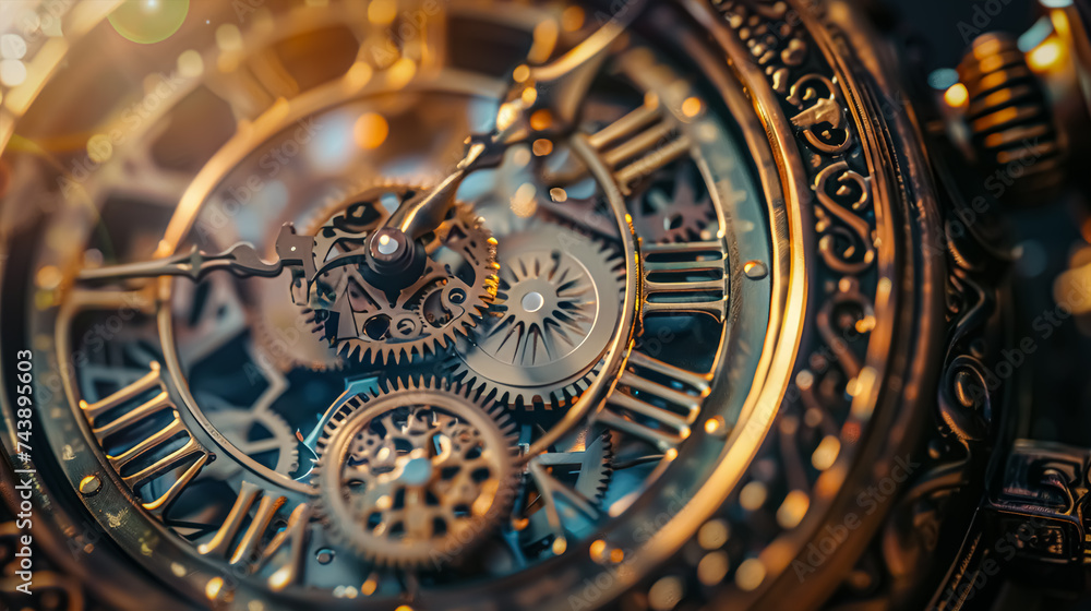 The concept of time through the use of clock motifs and futuristic time ...