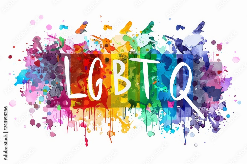 LGBTQ Pride resilience. Rainbow man colorful light yellow diversity ...