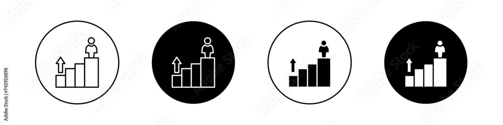 Personal Development Icon Set. Human Career Growth Empowerment Vector ...