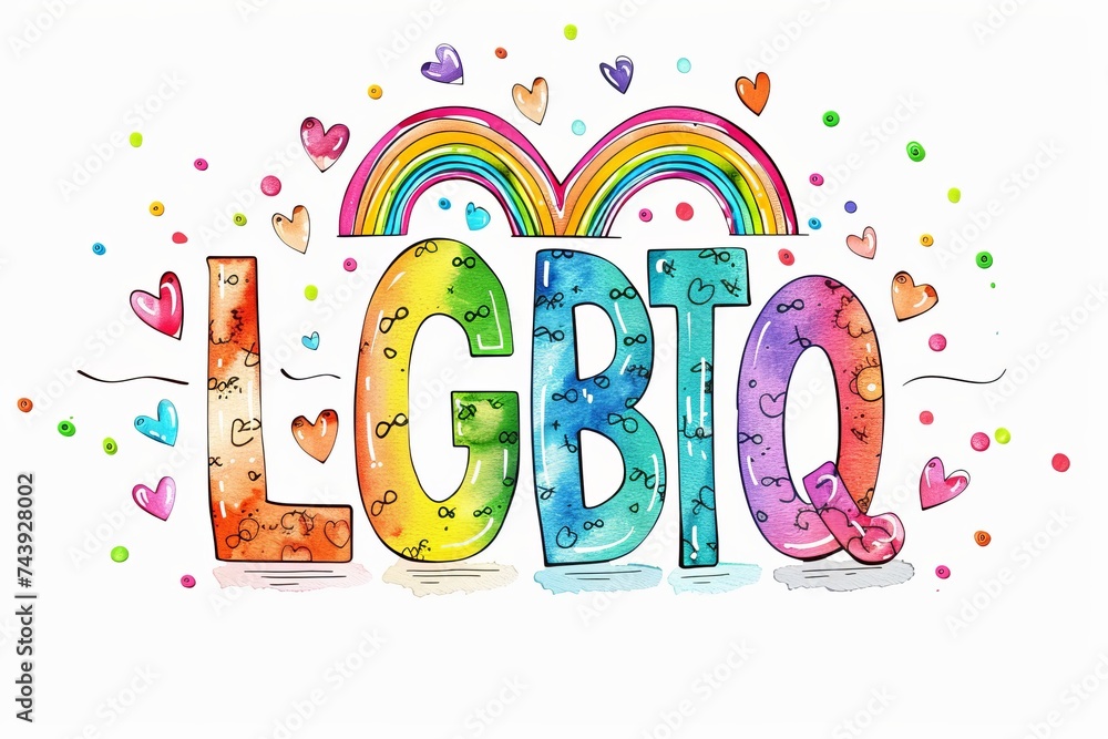 LGBTQ Pride growth. Rainbow unprecedented colorful uniqueness diversity ...