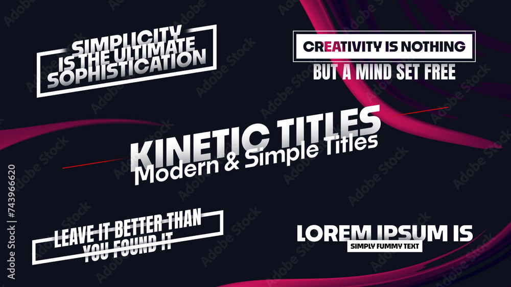 Kinetic and Colorful Titles | 5 Different Styles | With Colorful ...