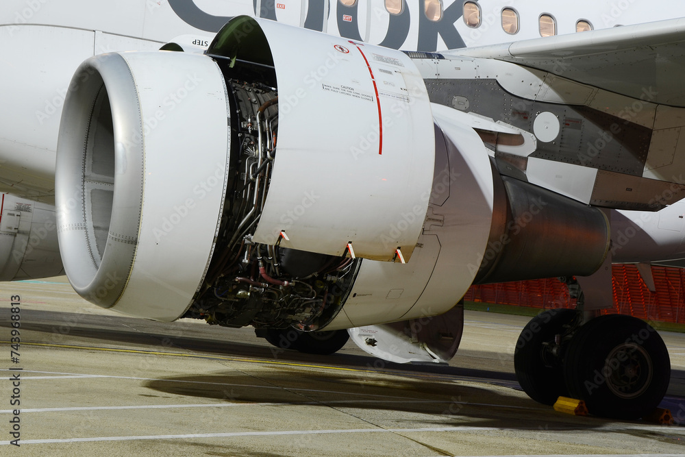 Airbus A320 CFM56 Jet Engine Maintenance Stock Photo | Adobe Stock
