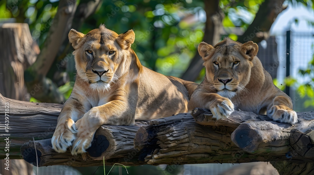 African Lions in Their Natural Habitat: Majestic Predators Amidst ...