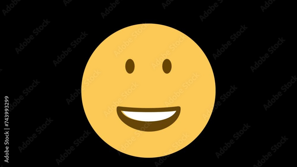 Colorful smiley happy face emoji Animated background for commercial ads ...