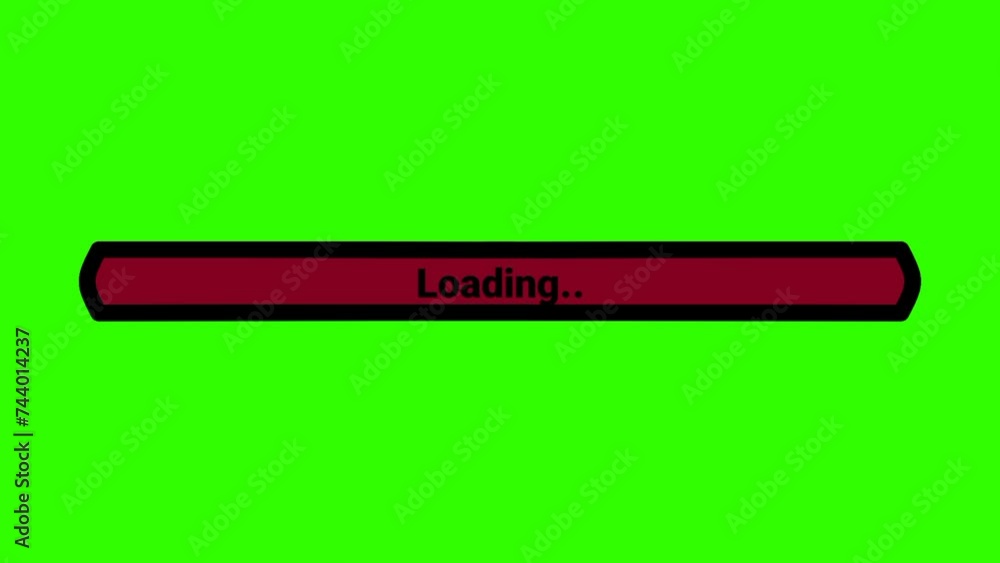 Green screen Loading bar downloading bar loading screen pixelated ...