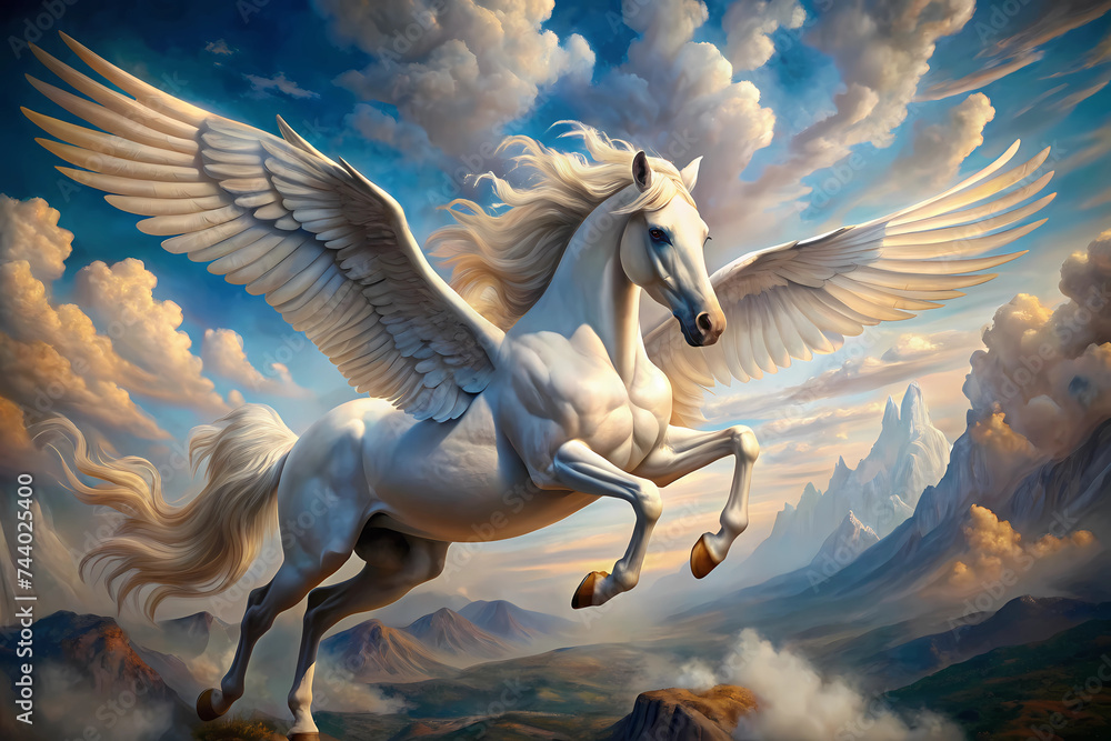 Pegasus Horse, Greek Mythology, Source, Fountain, Water, winged horse ...