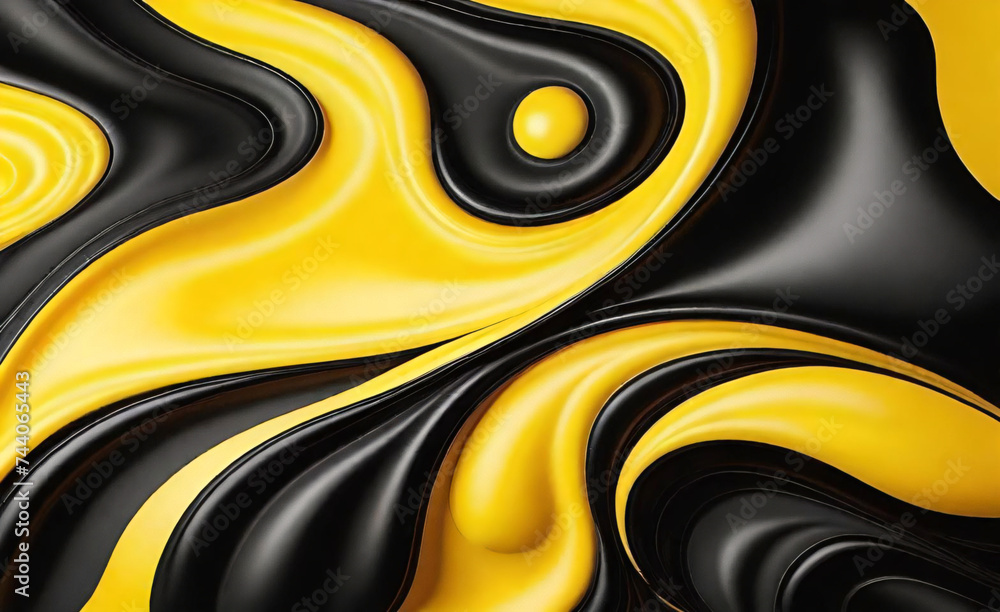 Plantilla abstracta triángulos geométricos amarillos contrastan fondo ...