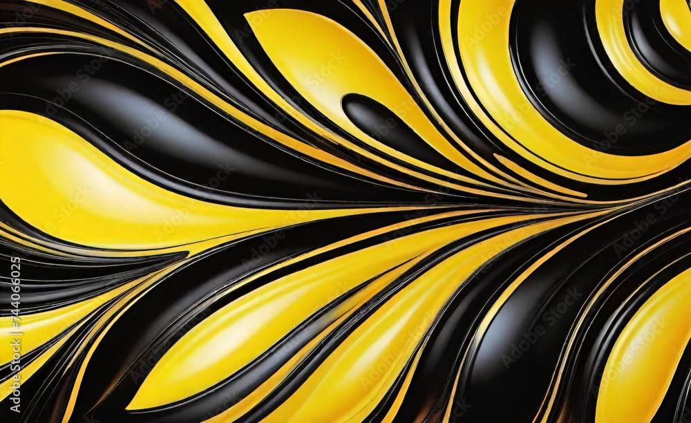 Plantilla abstracta triángulos geométricos amarillos contrastan fondo ...