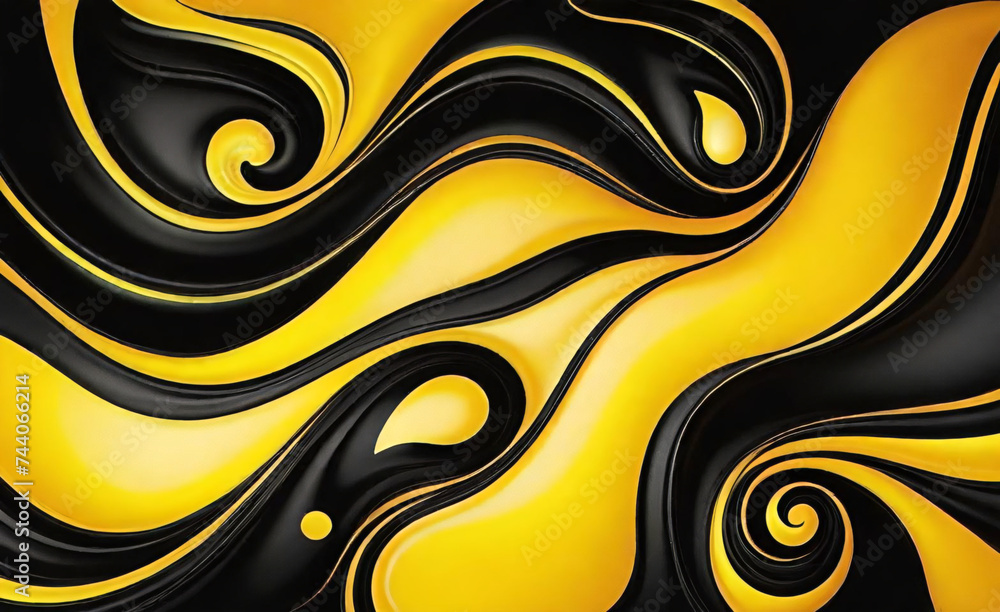 Plantilla abstracta triángulos geométricos amarillos contrastan fondo ...