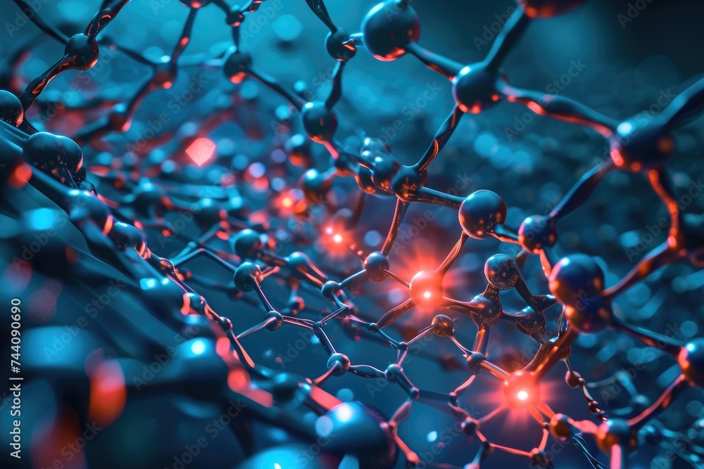 This photo showcases the detailed structure of a substance, providing ...