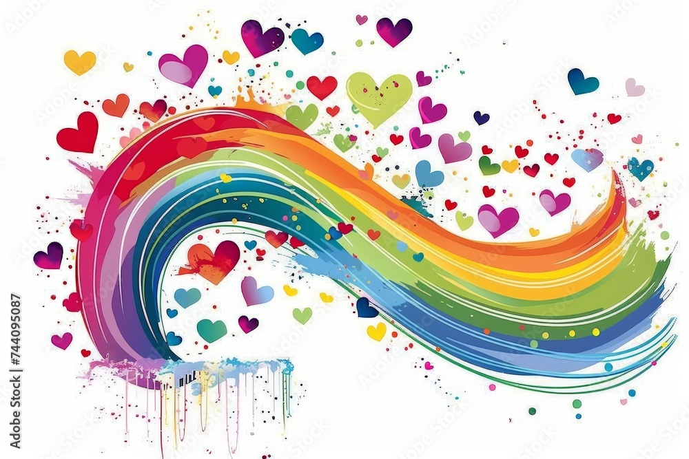 LGBTQ Pride lgbtqpia2sp. Rainbow artistic colorful color wheel ...