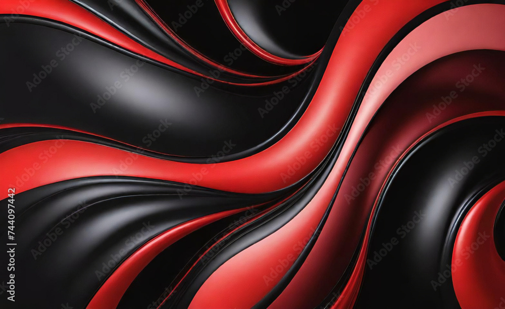 ภาพประกอบสต็อก Ilustración de metal rojo y negro abstracto con rayo de ...