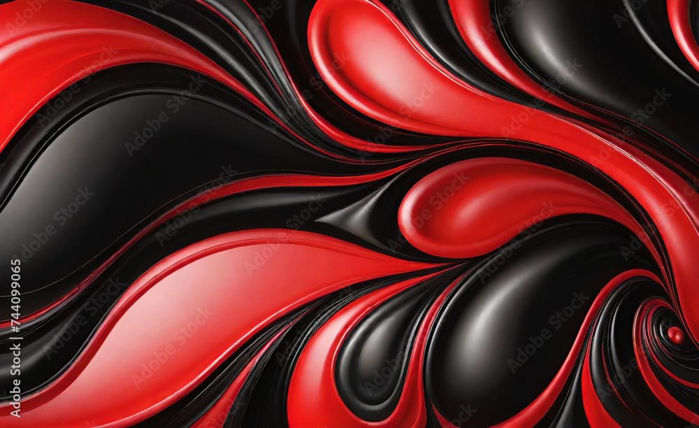 Ilustración de metal rojo y negro abstracto con rayo de luz y línea ...