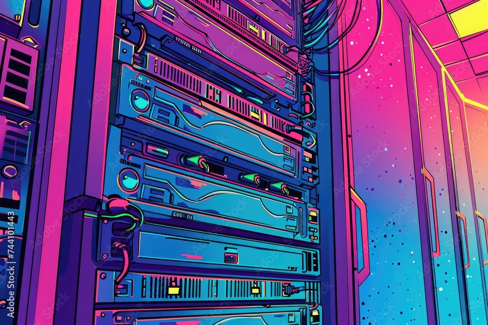 ภาพประกอบสต็อก A photo of a computer tower showing the complexity of ...