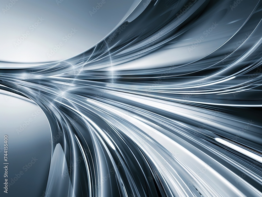 Blue and white abstract background with a speeding train theme. The ...